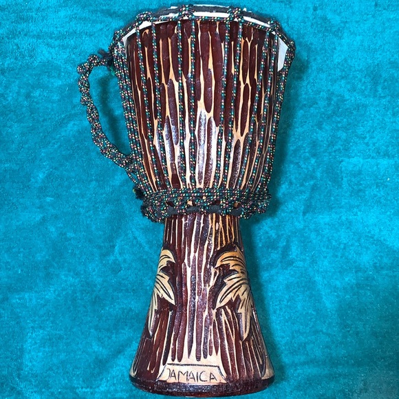 Jamaican | Other | Jamaican Hand Carved Wood Djembe Drum | Poshmark